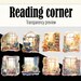 Reading Nook Books Clipart, Book Nook Library Clipart, Cozy Reading ...