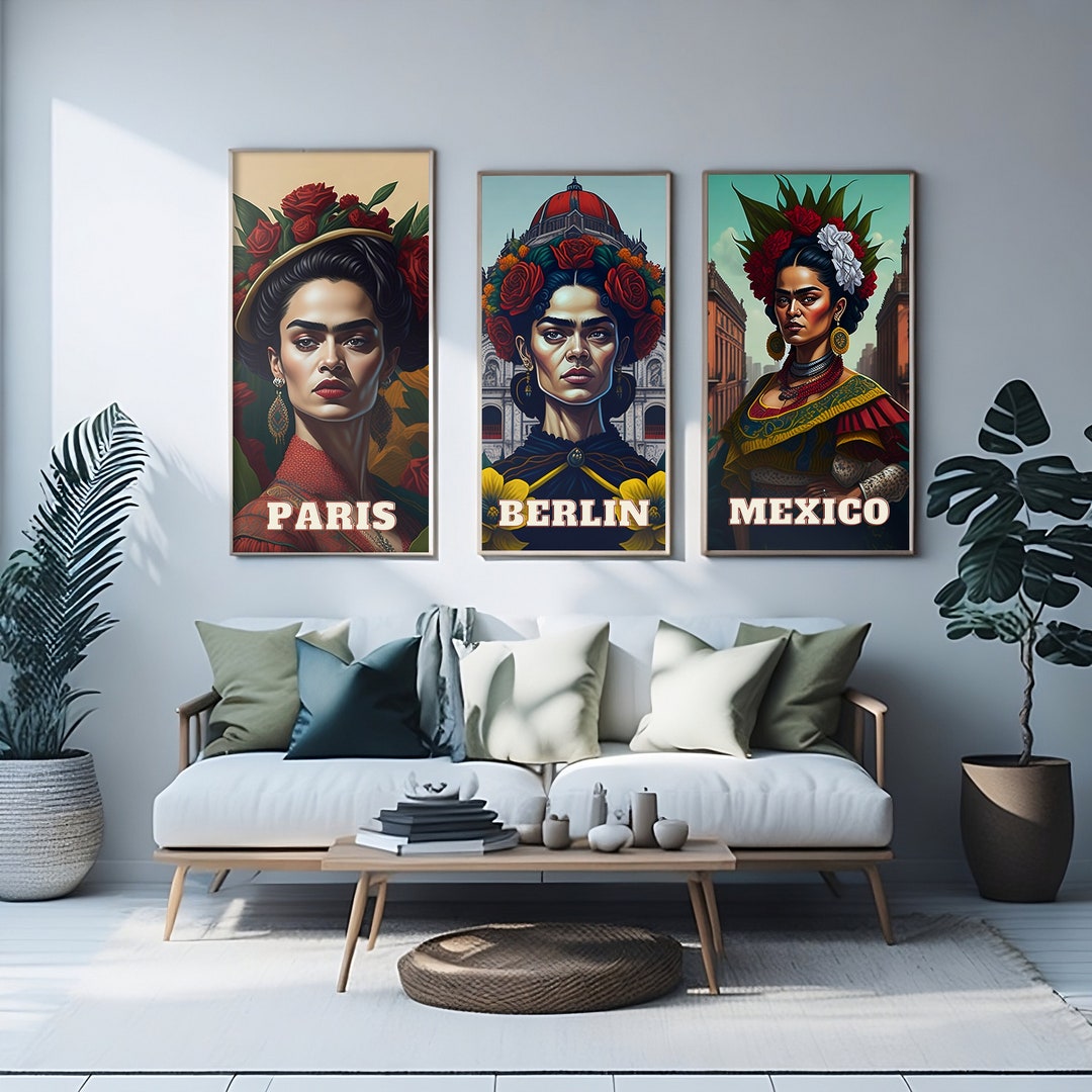 Frida Kahlo Poster Set of 20 Prints for 20 Different Cities - Etsy