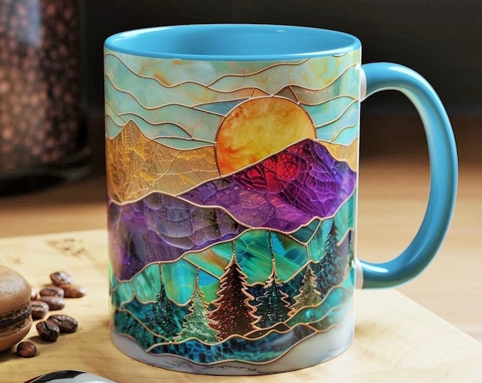 Floral Coffee Mug Botanical Flower Design Mug Flower Pattern Mug Pretty ...