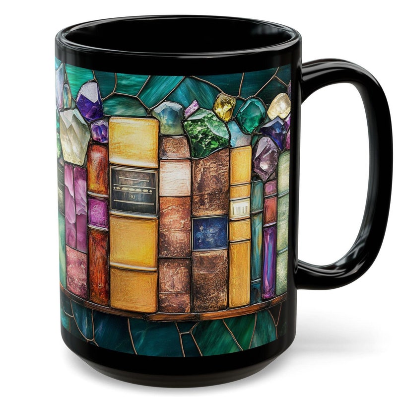 Glass Stacked Books Mug - Etsy