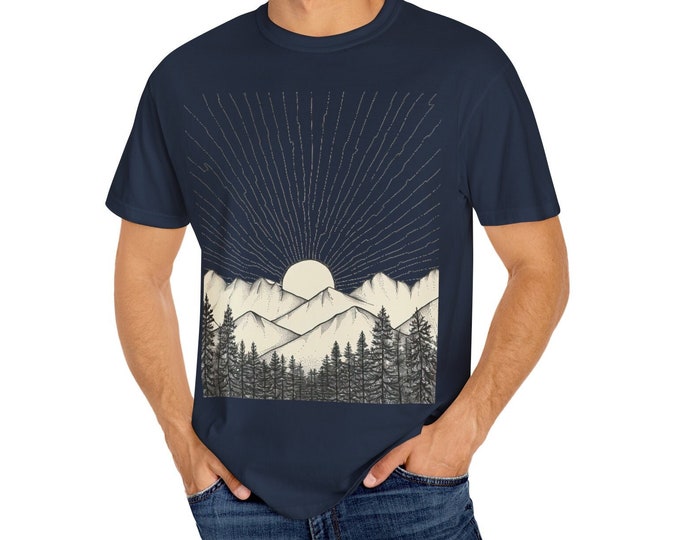 Mountain Pocket Tee / Mountain Shirt / Mountain Graphic Tee / Mountain ...