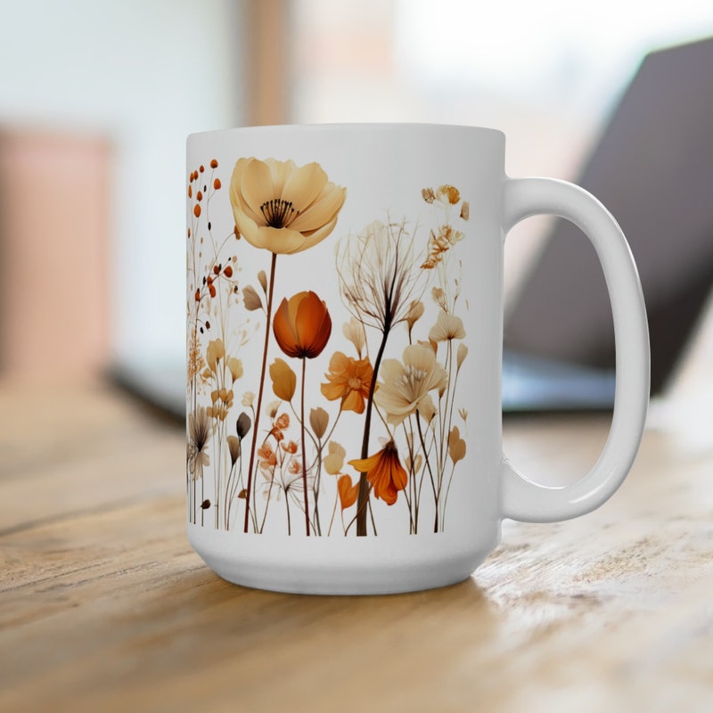 Floral Coffee Mug - Etsy