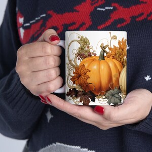 Beautiful Fall Harvest Mug Pumpkin Harvest Cup Pumpkin Theme Coffee Mug ...