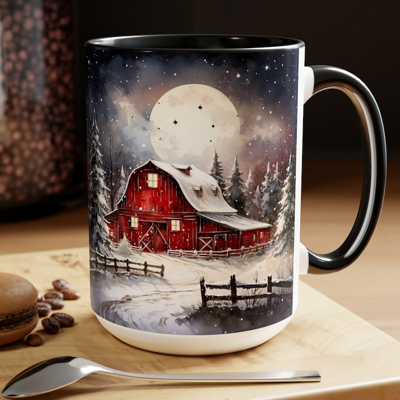 Rustic Winter Mugs - Etsy