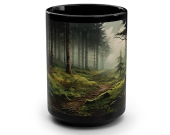 Sage Green Mug Forest Landscape Mug Mountain Nature Mug Minimalist Art ...