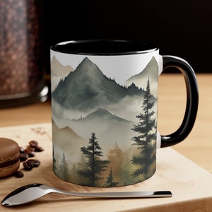 Vintage Forest Cup Retro Pine Mug Pine Tree Coffee Mug 11oz Woodland ...