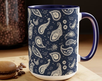 Stained Glass Mountain Pattern Mug Stained Glass Landscape Coffee Mug ...