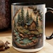 Woodland Forest Mug Rustic Cabin Coffee Mug Wood Panel Art Tea Mug ...