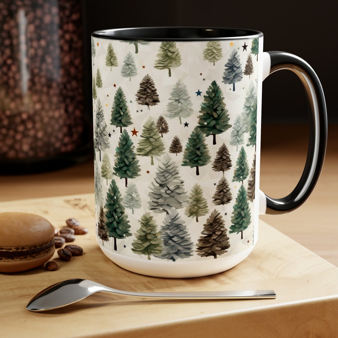Christmas Evergreen Mug: Pinecone Holiday Coffee Cup - Etsy