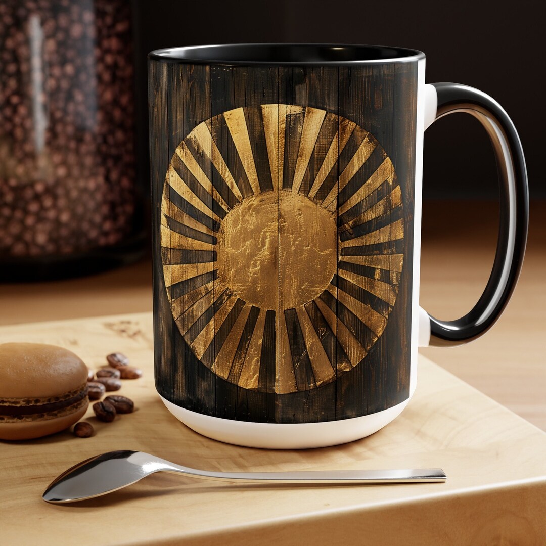 Solstice Coffee Mug Sun PRINT Winter Solstice Gift 15oz Ceramic Mug Nature Inspired Mug ...