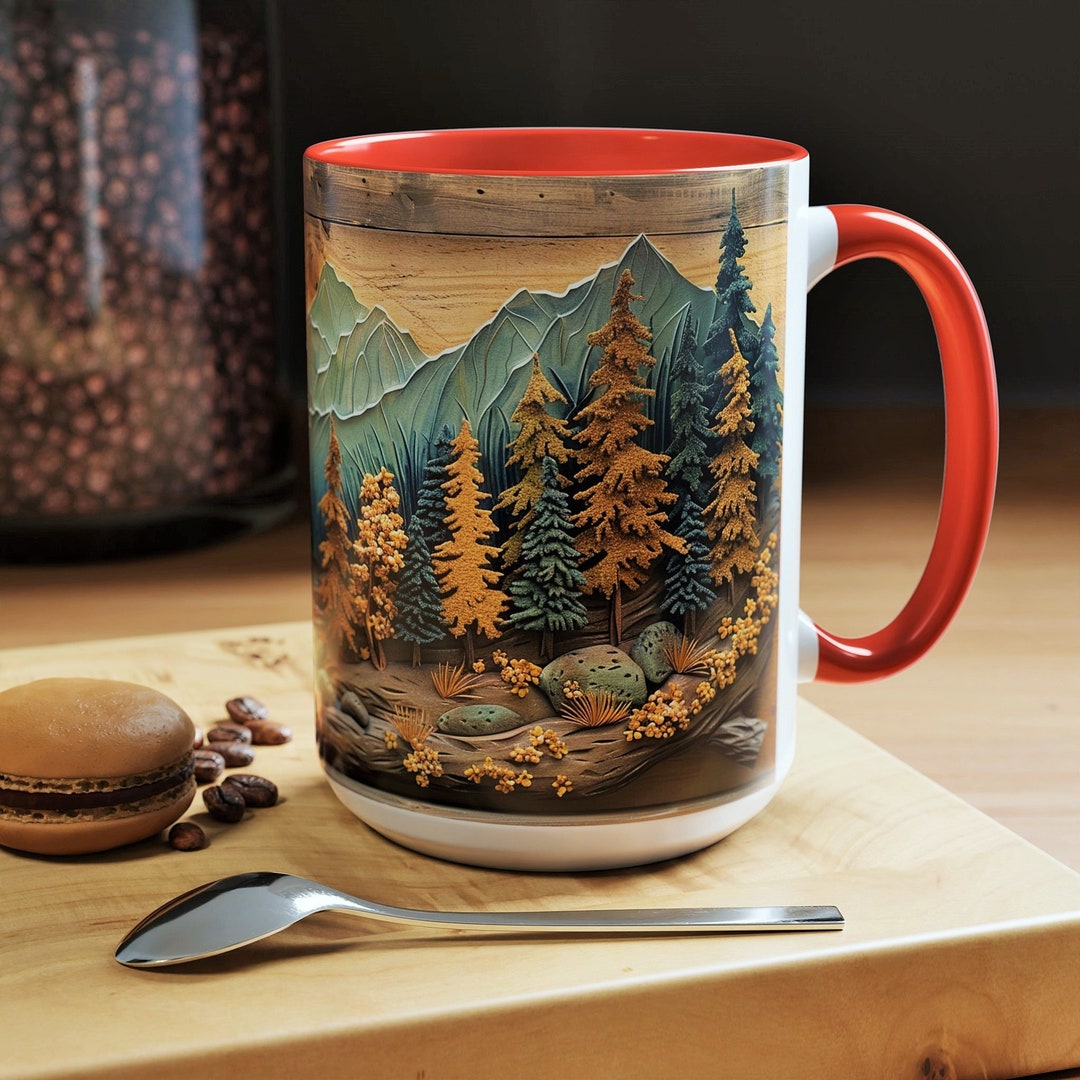 Fall Forest Ceramic Mug: Nature Lover Coffee Cup - Etsy