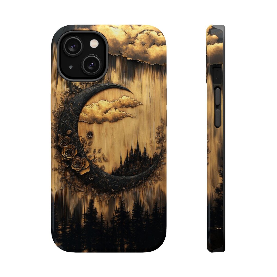 Gothic Crescent Moon Magsafe Phone Case: Dark Academia Castle Art - Etsy