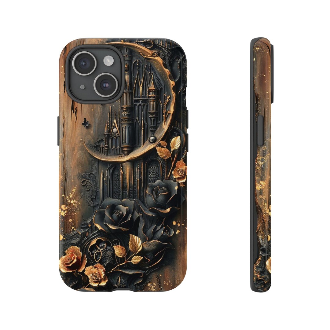 Gothic Floral Phone Case Dark Academia Phone Cover Gothic Castle Dark ...