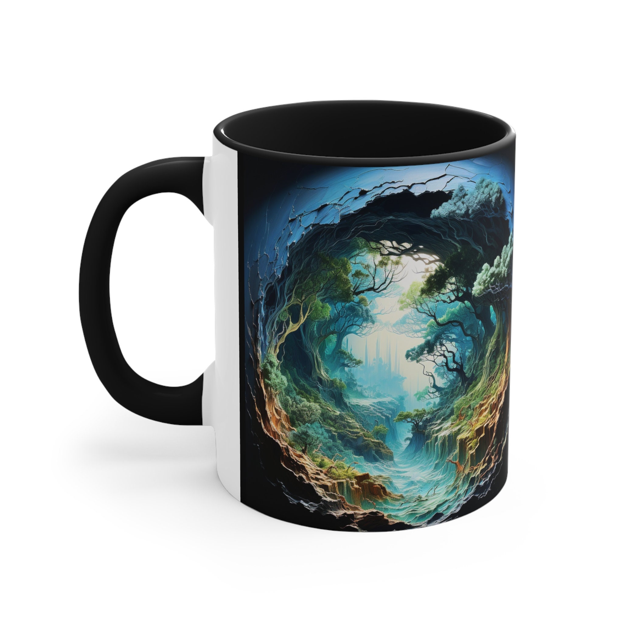 3D Forest Mug Forest in A Hole Mug Woodland Scene Coffee Mug Nature ...