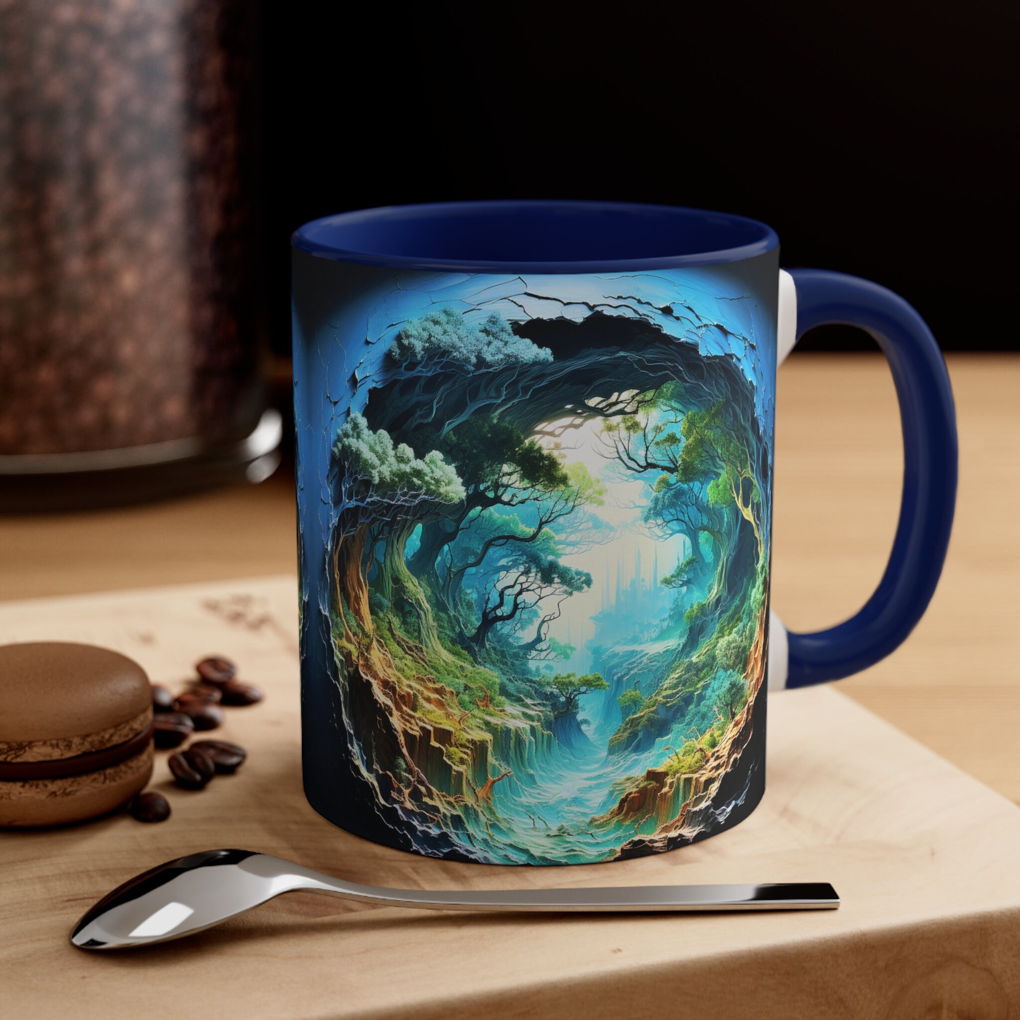 3D Forest Mug Forest in A Hole Mug Woodland Scene Coffee Mug Nature ...