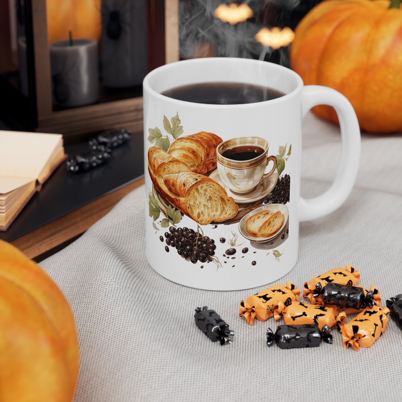 Bonjour Coffee Mug: French Breakfast Theme Ceramic Cup - Etsy