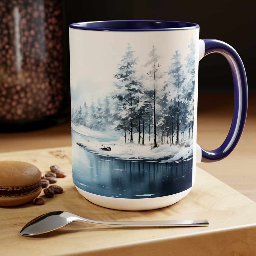 Scenic Winter Mug Winter Themed Coffee Cup Winter Wonderland Drinkware ...