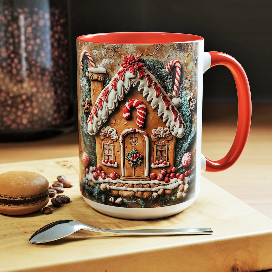 Gingerbread House Coffee Mug: Festive Holiday Kitchen Decor - Etsy