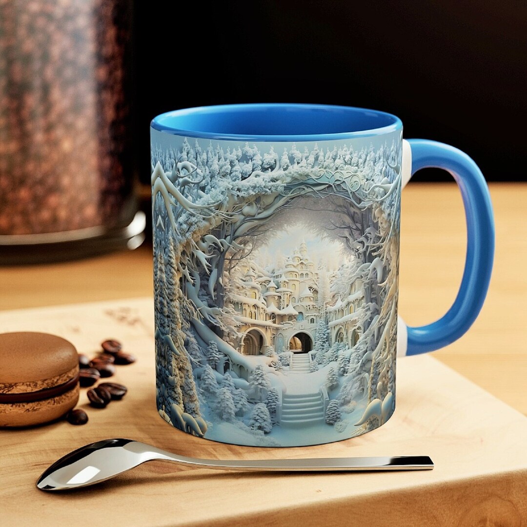 3d Winter Castle Mug Winter Scene Coffee Mug Hole in Wall Coffee Mug ...