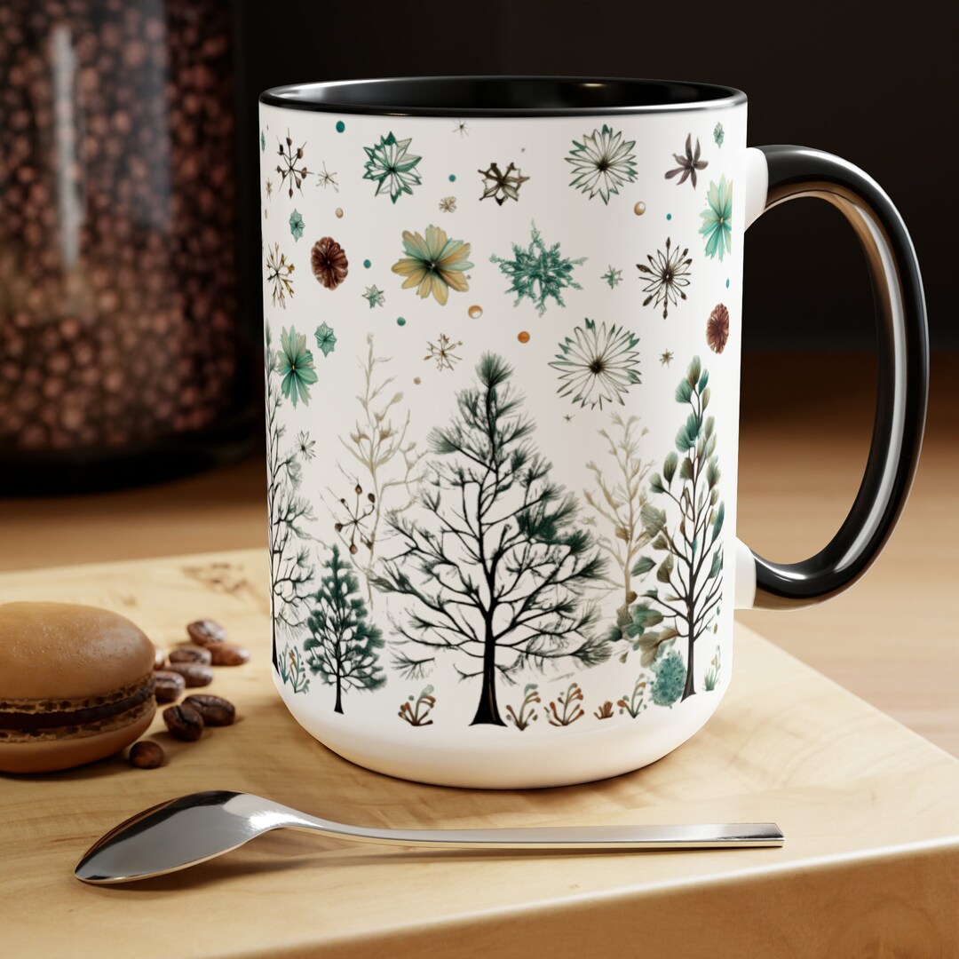 Winter Snowflake Mug Snowy Wonderland Cup Festive Snowflake Coffee Mug ...