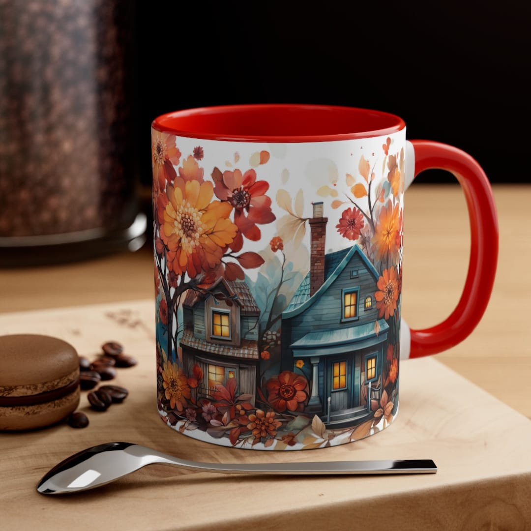 Fall Home Coffee Cup Cozy Autumn Mug Harvest Season Drinkware Rustic ...