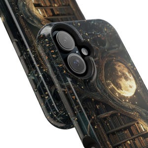 Magsafe Bookshelf Phone Case Gothic Tree & Moon iPhone Samsung Cover ...
