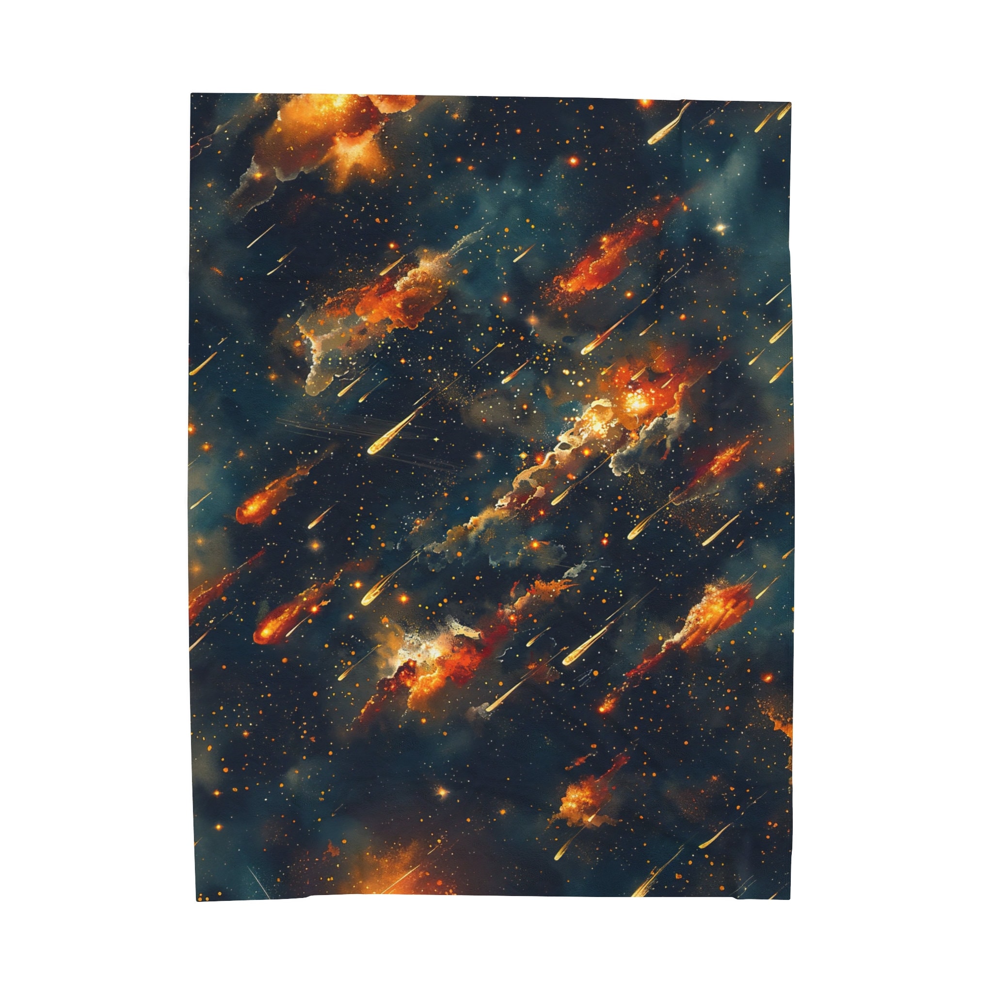 Velveteen Blanket Outer Space Blanket Meteor Shower Space Lovers Galaxy ...