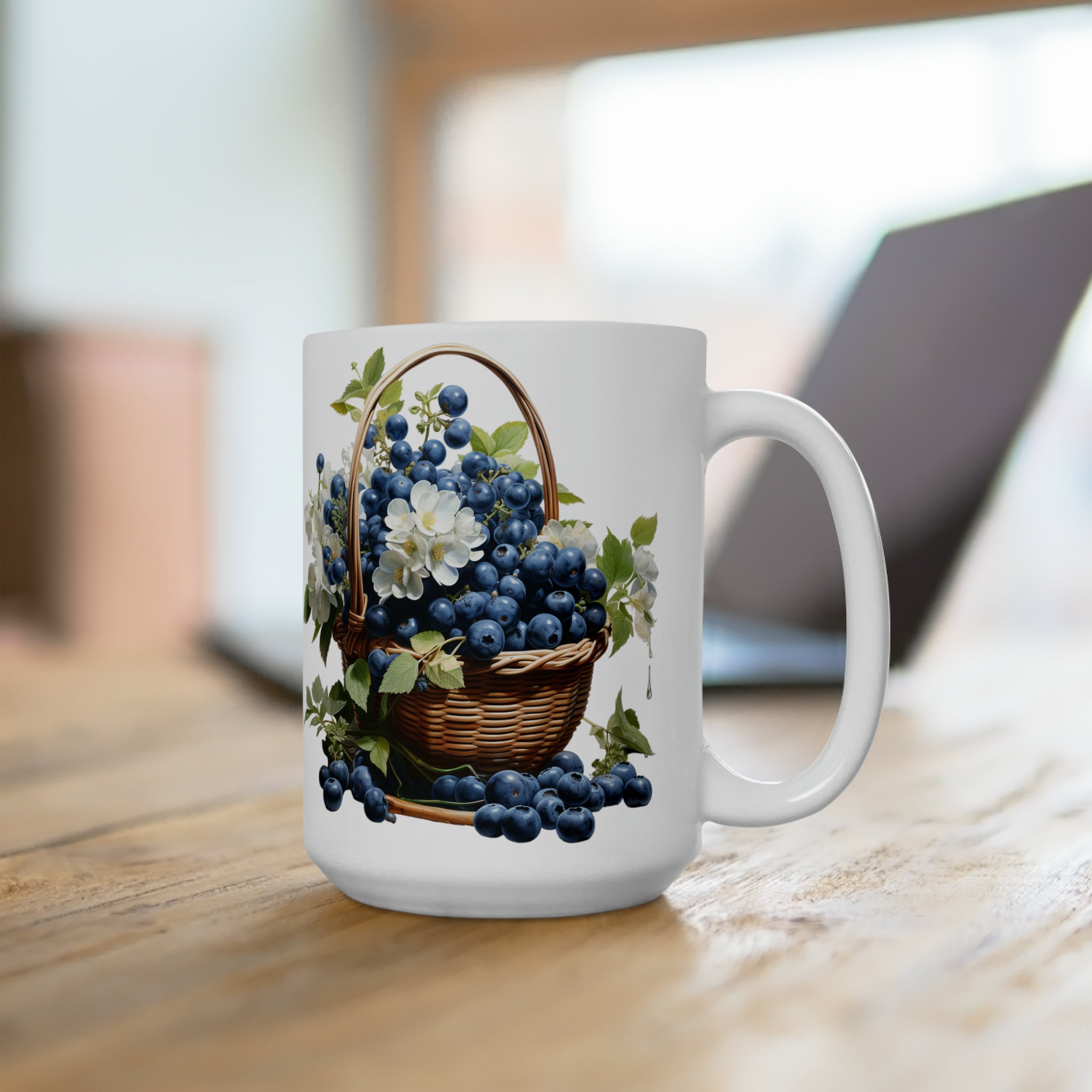 Beautiful Blueberry Coffee Mug Fruit Ceramic Mug Blueberry - Etsy