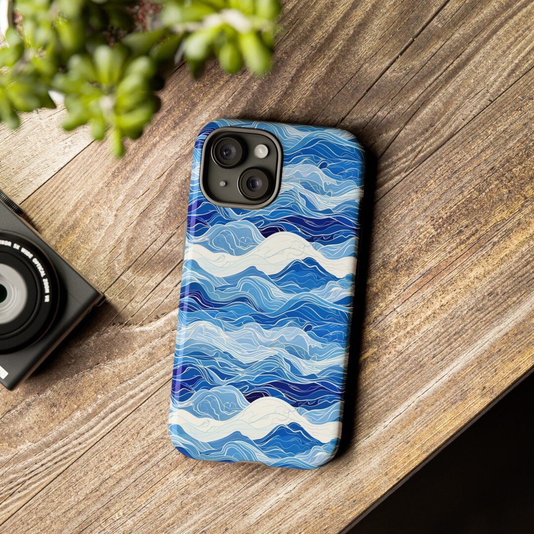 Minimalist Ocean Case Cute Ocean Waves Phone Case Beach Phone Cover ...
