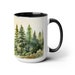 Rustic Pine Tree Mug Watercolor Pine Trees Print Coffee Mug Tree Lovers ...