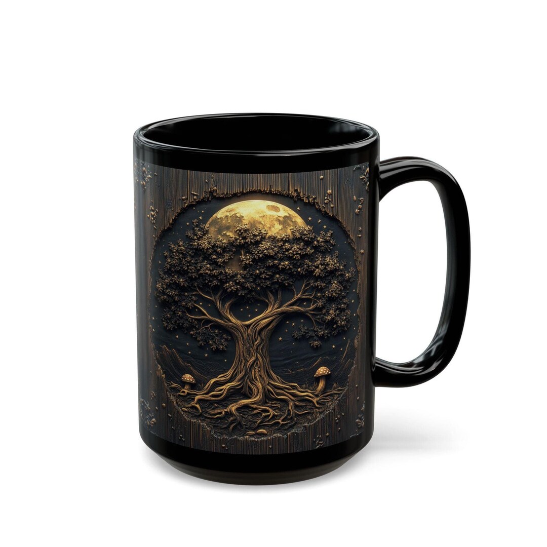 Gothic Tree of Life Mug Gothic Moon Mug Whimsical Tree Art Print ...