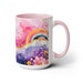 Rainbow Mug Summer Vibes Mug Abstract Cup Marble Inspired Mug Spring ...