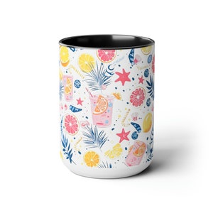 Summer Vibes Mug Vacation Mug Coffee Mug Summer Mugs Summer Gifts Fruit ...