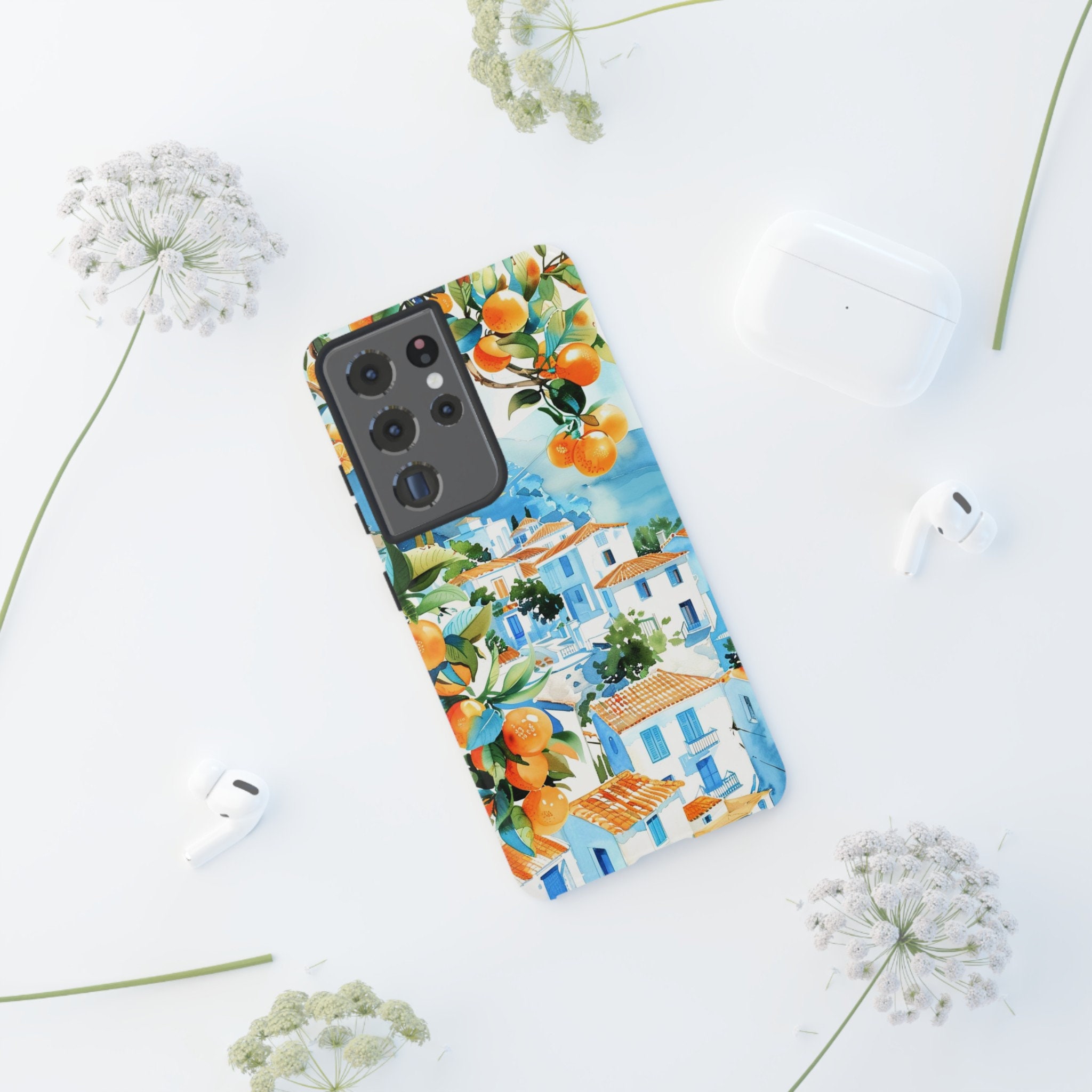 Santorini Phone Case Coastal Aesthetic Case Mediterranean Phone Case ...