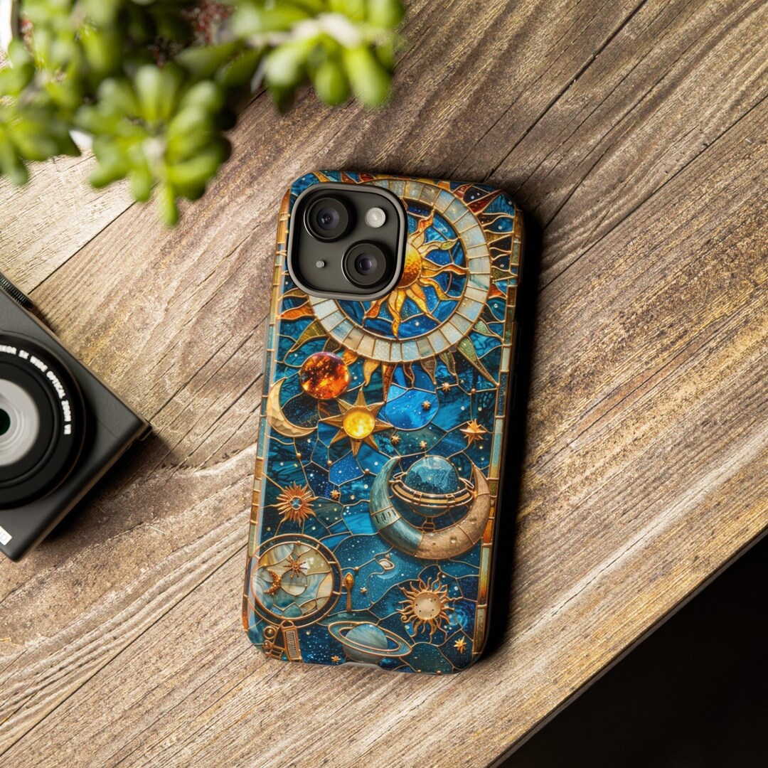 Stained Glass Celestial Phone Case Space Lover Phone Case Celestial ...