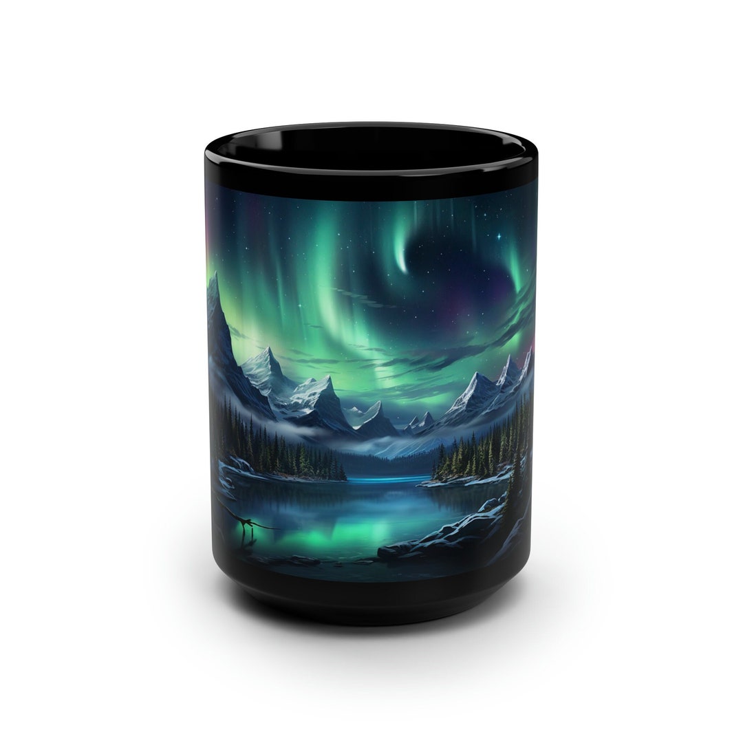 15oz Northern Lights Mug Celestial Coffee Mug Northern Sky Tea Mug ...