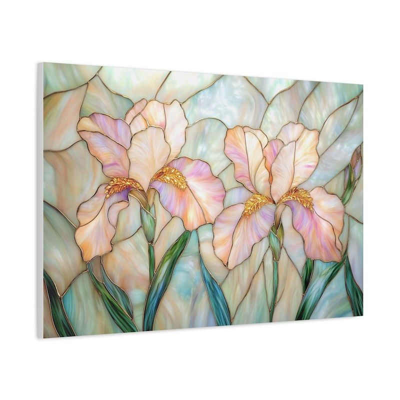 Stained Glass Iris Frame - Etsy