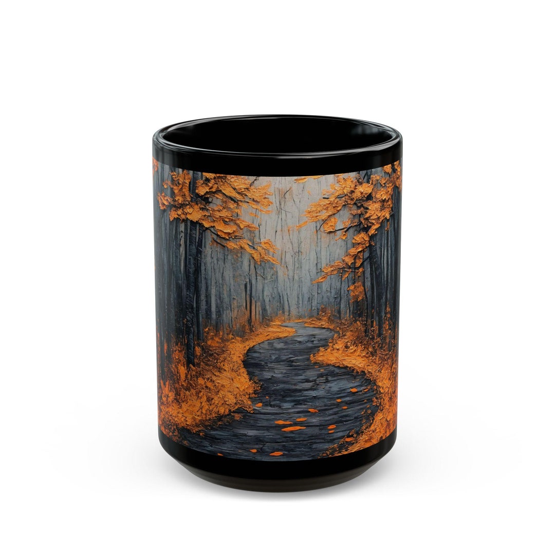 Autumn Forest Path Coffee Mug Fall Forest Print Ceramic Mug 15oz Large ...