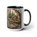Woodland Forest Mug Rustic Cabin Coffee Mug Wood Panel Art Tea Mug ...