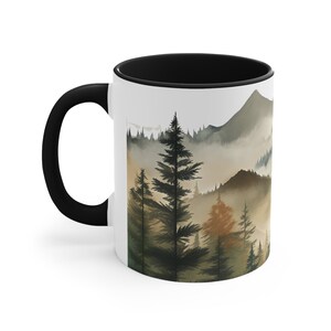 Vintage Forest Cup Retro Pine Mug Pine Tree Coffee Mug 11oz Woodland ...