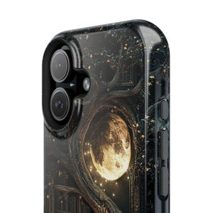 Magsafe Bookshelf Phone Case Gothic Tree & Moon iPhone Samsung Cover ...