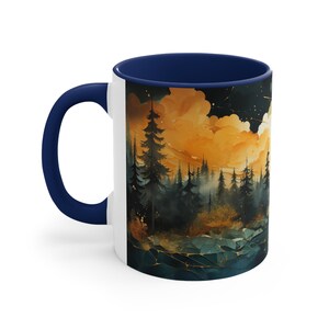Woodland Forest Coffee Mug: Nature-inspired Pine Tree Drinkware - Etsy