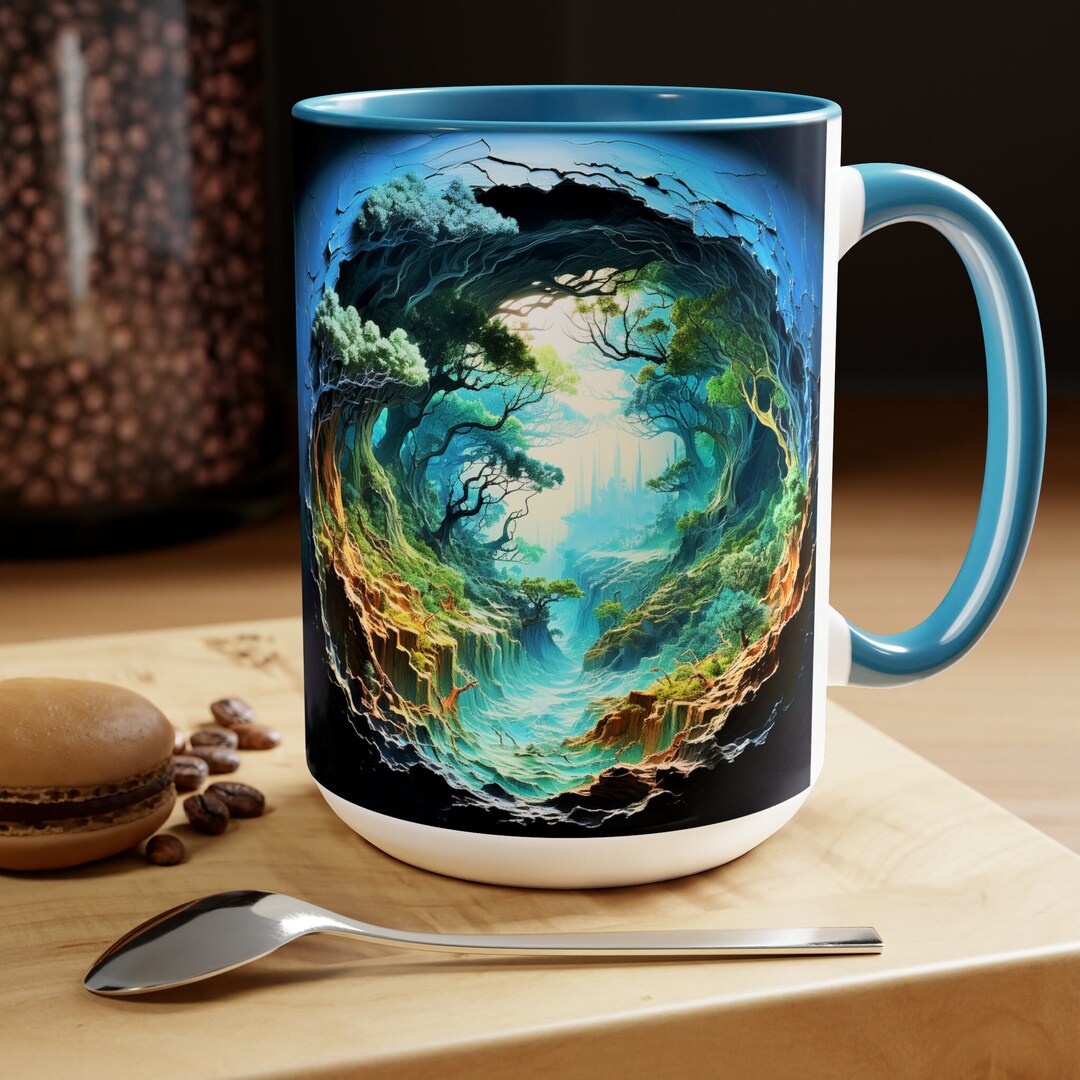 Forest Mug Forest in A Hole Mug Woodland Scene Coffee Mug Nature ...