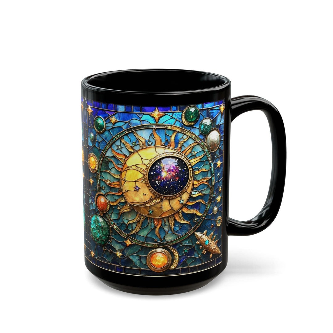 Celestial Coffee Mug Starry Night Design Celestial Bodies Art Print ...