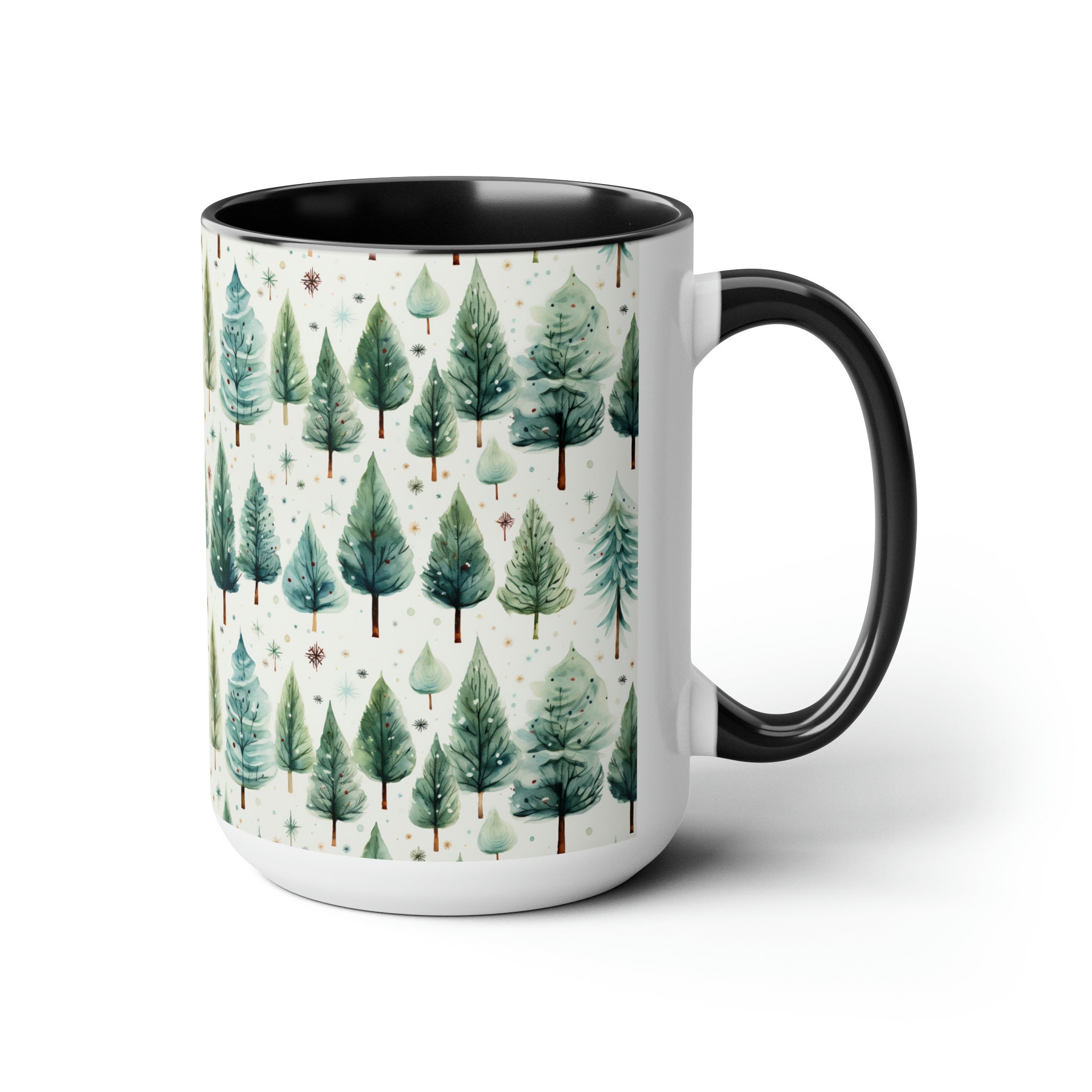 Evergreen Winter Mug 15oz Larger Ceramic Winter Coffee Mug Winter ...