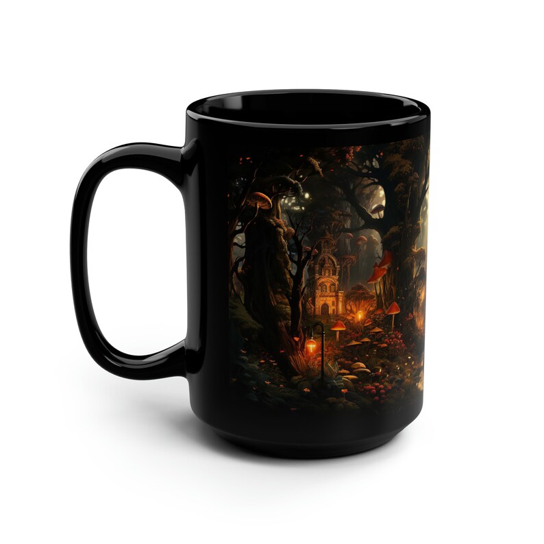 Enchanted Forest Mug Whimsical Mushroom Woodland Coffee Cup Fairytale ...