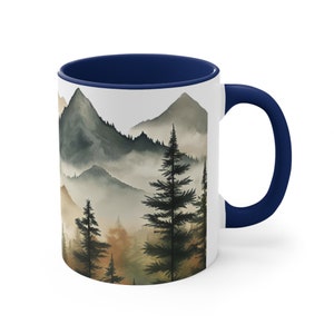 Vintage Forest Cup Retro Pine Mug Pine Tree Coffee Mug 11oz Woodland ...
