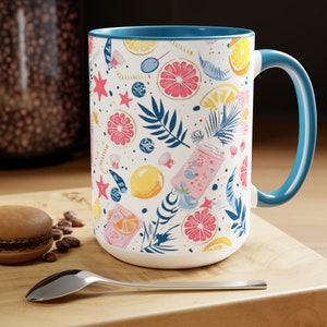 Summer Vibes Mug Vacation Mug Coffee Mug Summer Mugs Summer Gifts Fruit ...