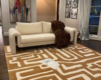 Modern Hand Tufted Rug, Multi Colored Handmade Woolen Designer ...