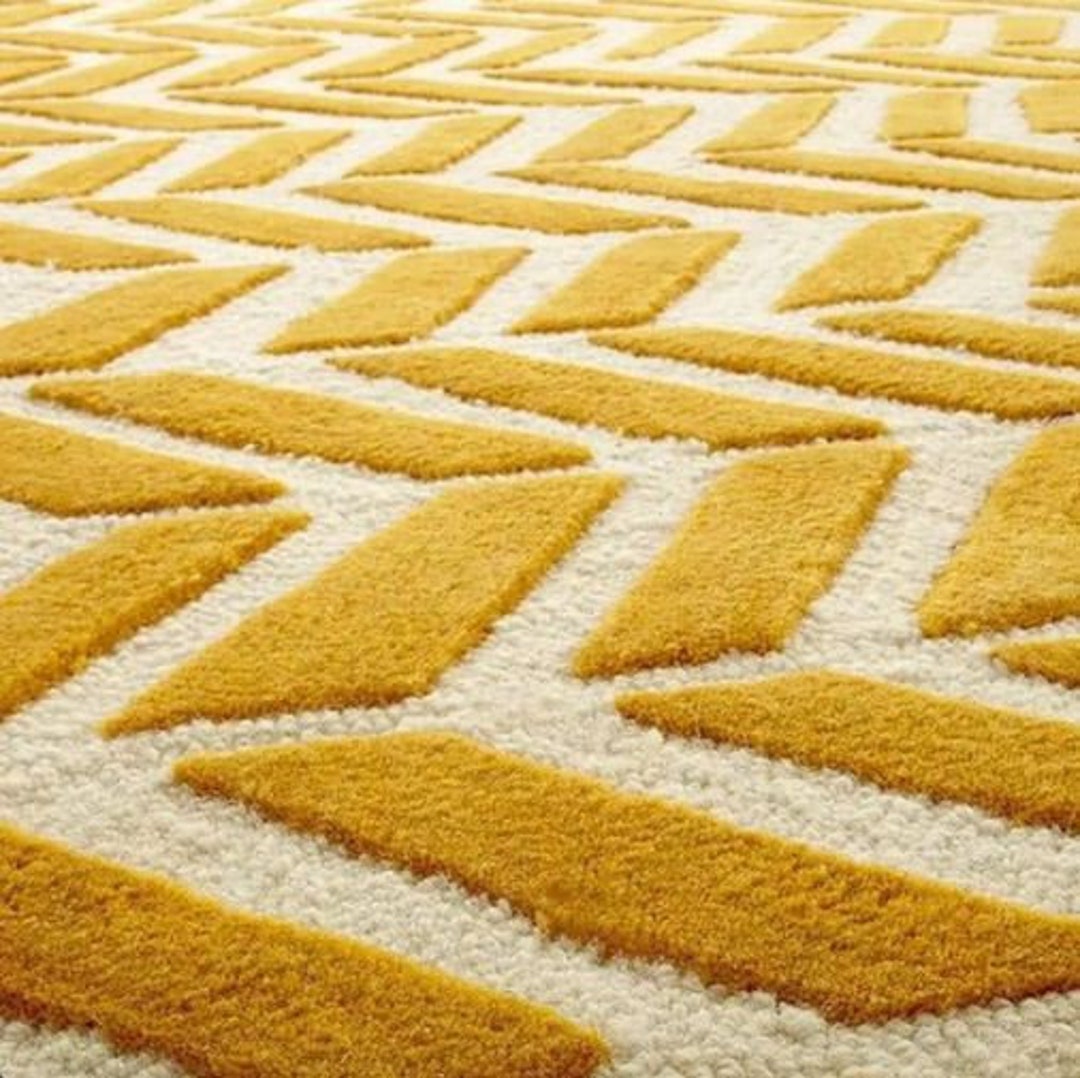 Chevron Zig-zag Multicolor Modern Hand-tufted Wool Handmade Area Rug ...